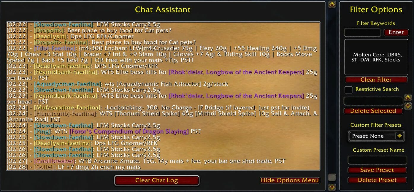 Projects – WoW Addons – Michael Schek